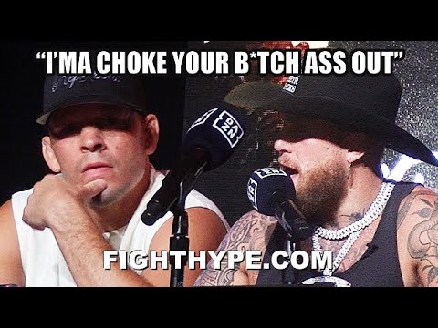 "I'MA CHOKE YOUR B*TCH ASS OUT" - JAKE PAUL TELLS NATE DIAZ TO HIS FACE ...