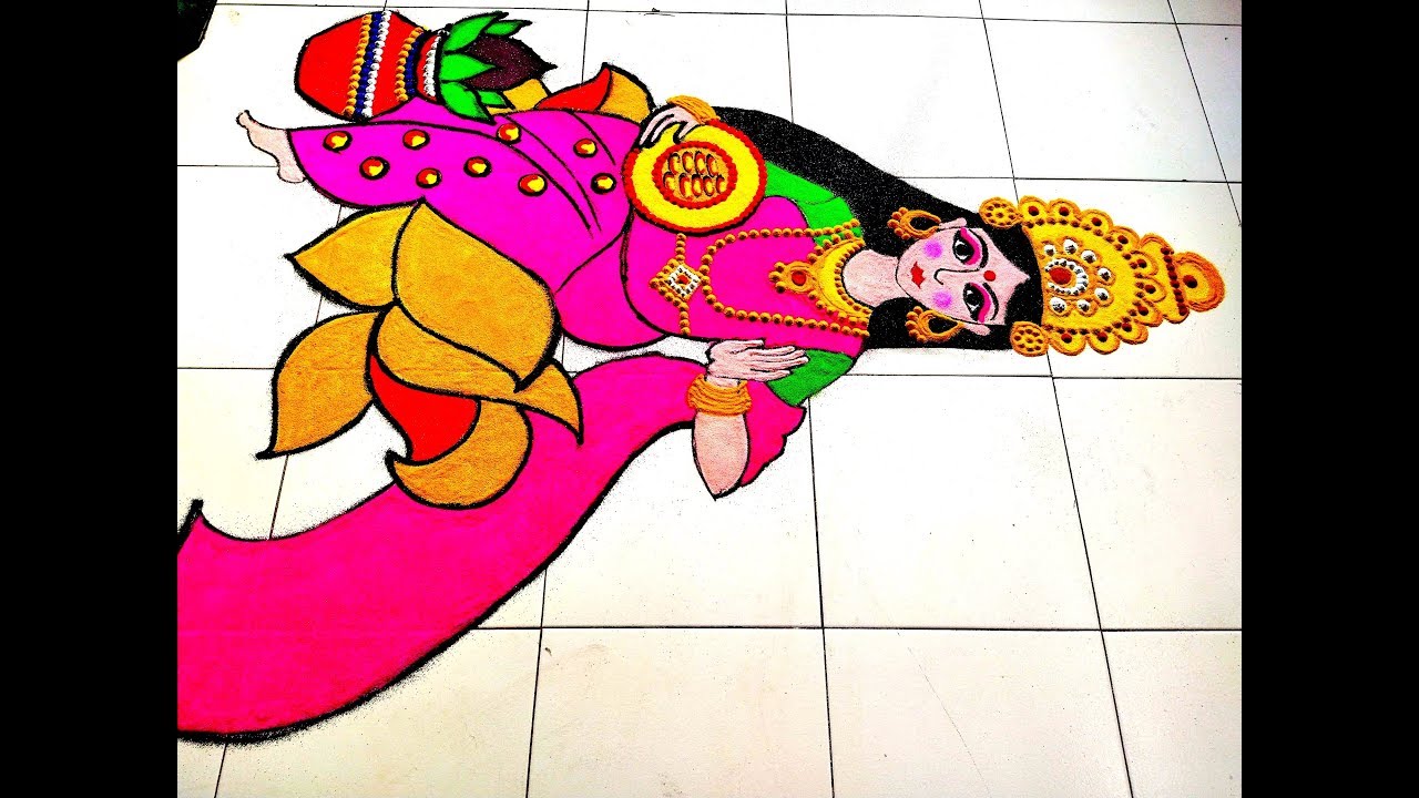 laxmi ji rangoli designs for diwali / laxmi mata rangoli designs for ...