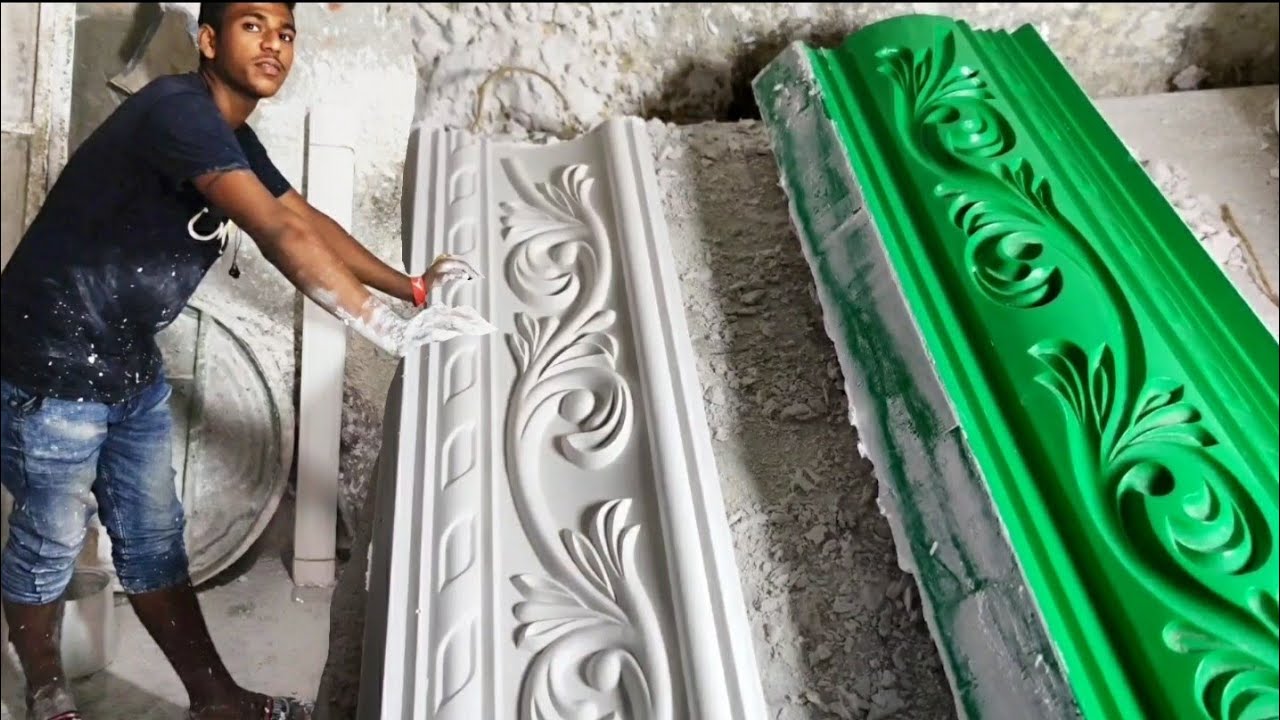How gypsum cornice designs are made । You can also learn by watching ...