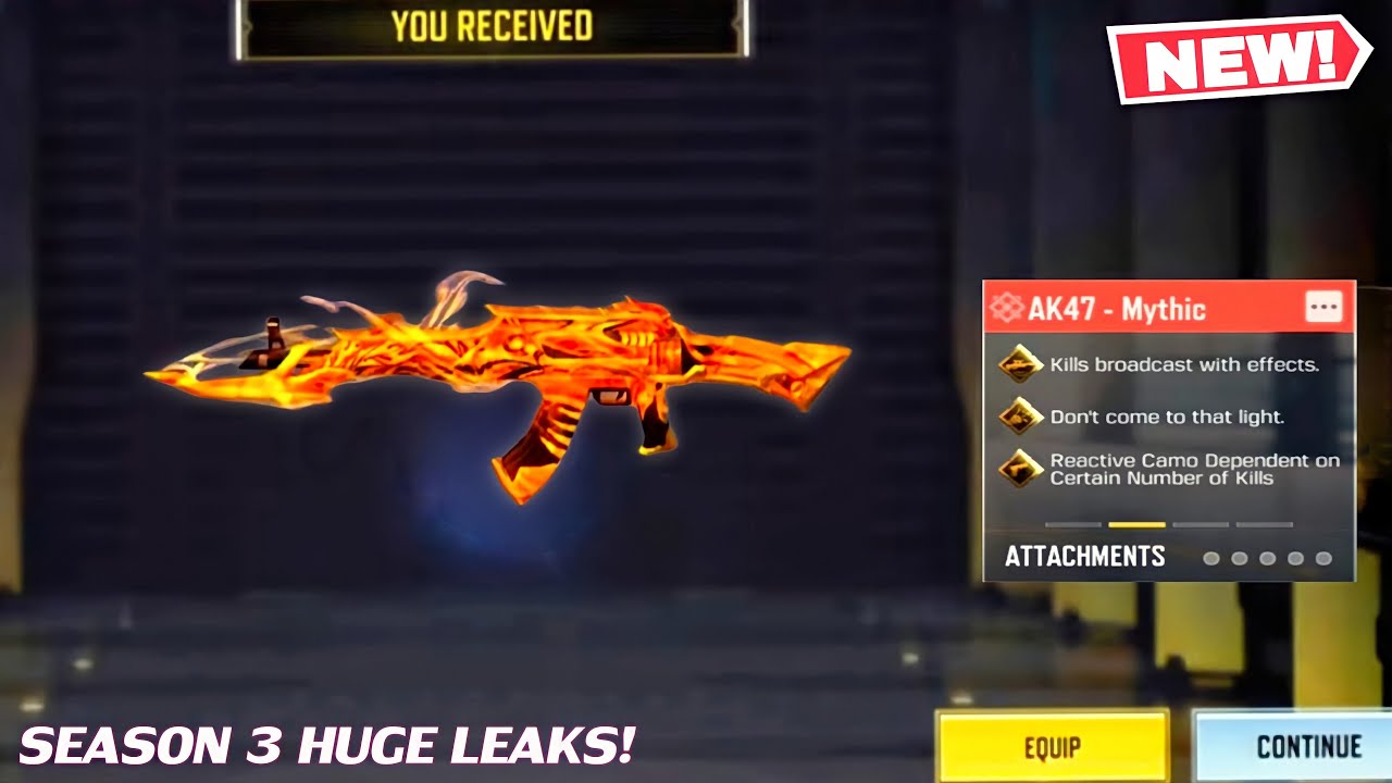 *NEW* SEASON 3 MYTHIC AK-47 & LEGENDARY WEAPON COD Mobile | CODM SEASON 3 LEGENDARY GUNS - YouTube