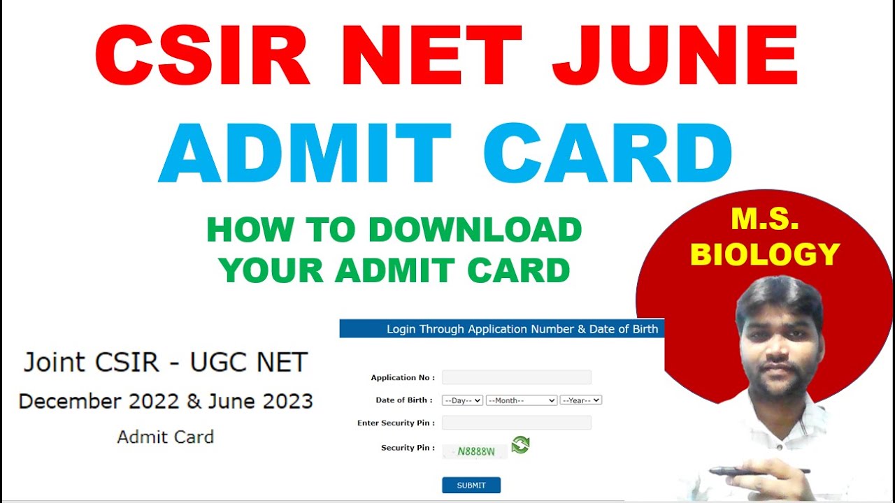CSIR NET 2023 JUNE ADMIT CARD | HOW TO DOWNLOAD CSIR ADMIT CARD - YouTube