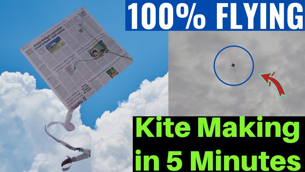 How to make Kite | How to do Kite | Flying Paper Kite making | How to ...