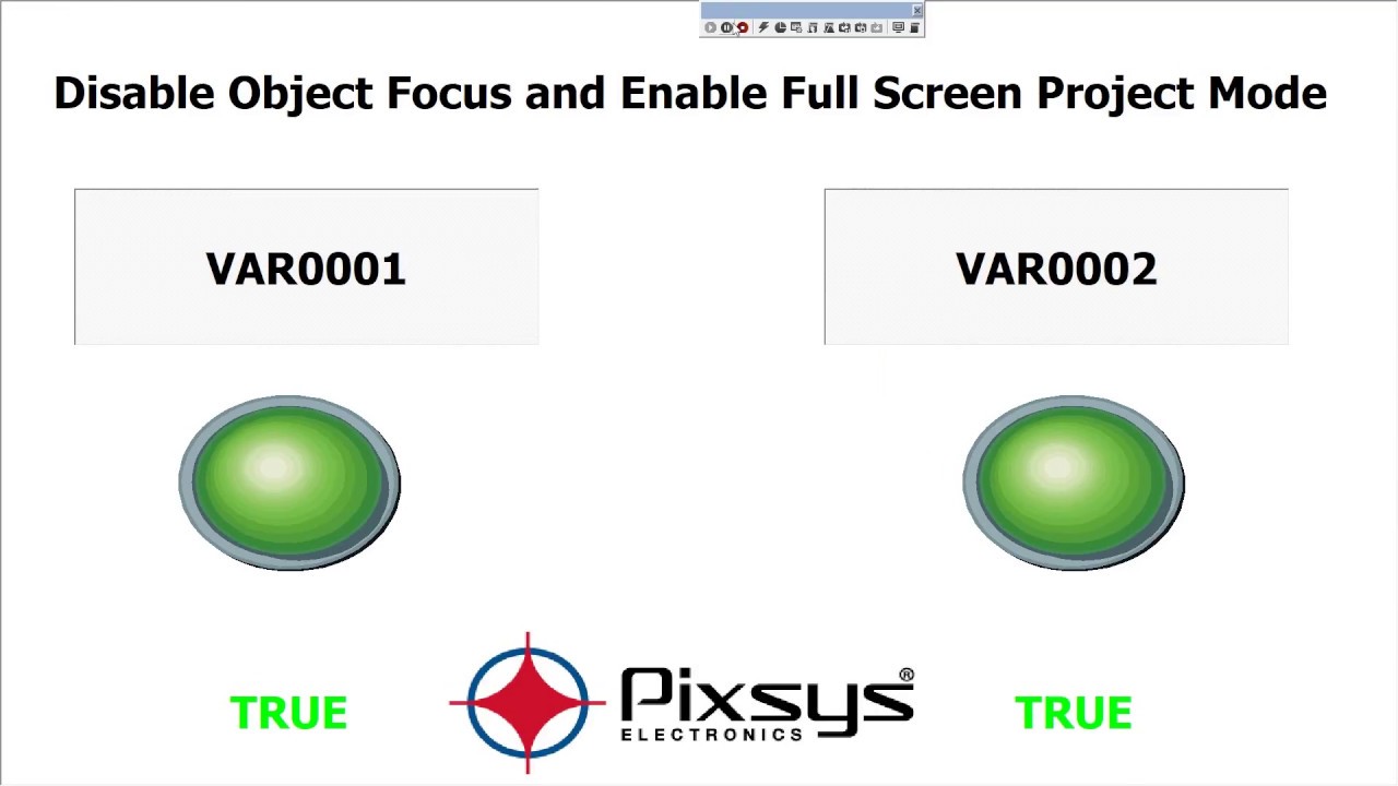 Pixsys LogicLab / Movicon tutorial n. 12 - Disable object Focus - Enable Full-Screen mode (ENG ...