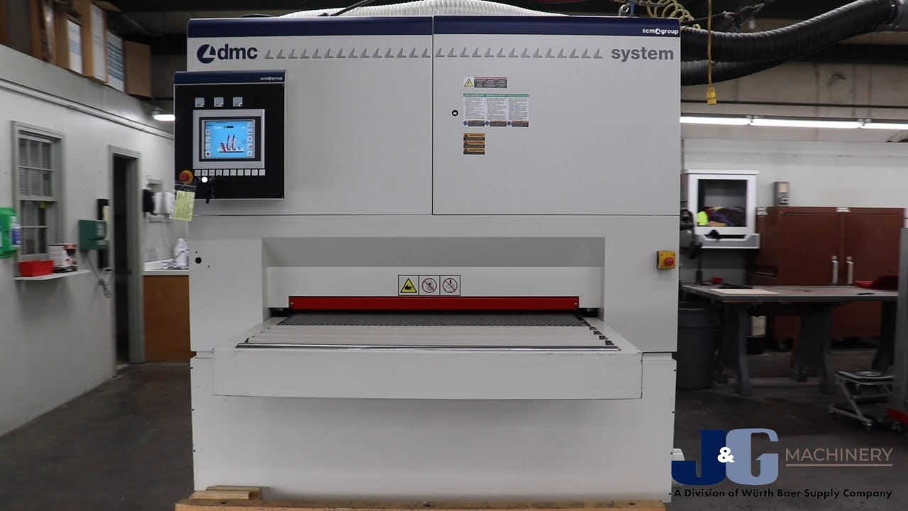 SCM DMC System T3C 1350 TSP Wide Belt Sander - J & G Machinery - YouTube