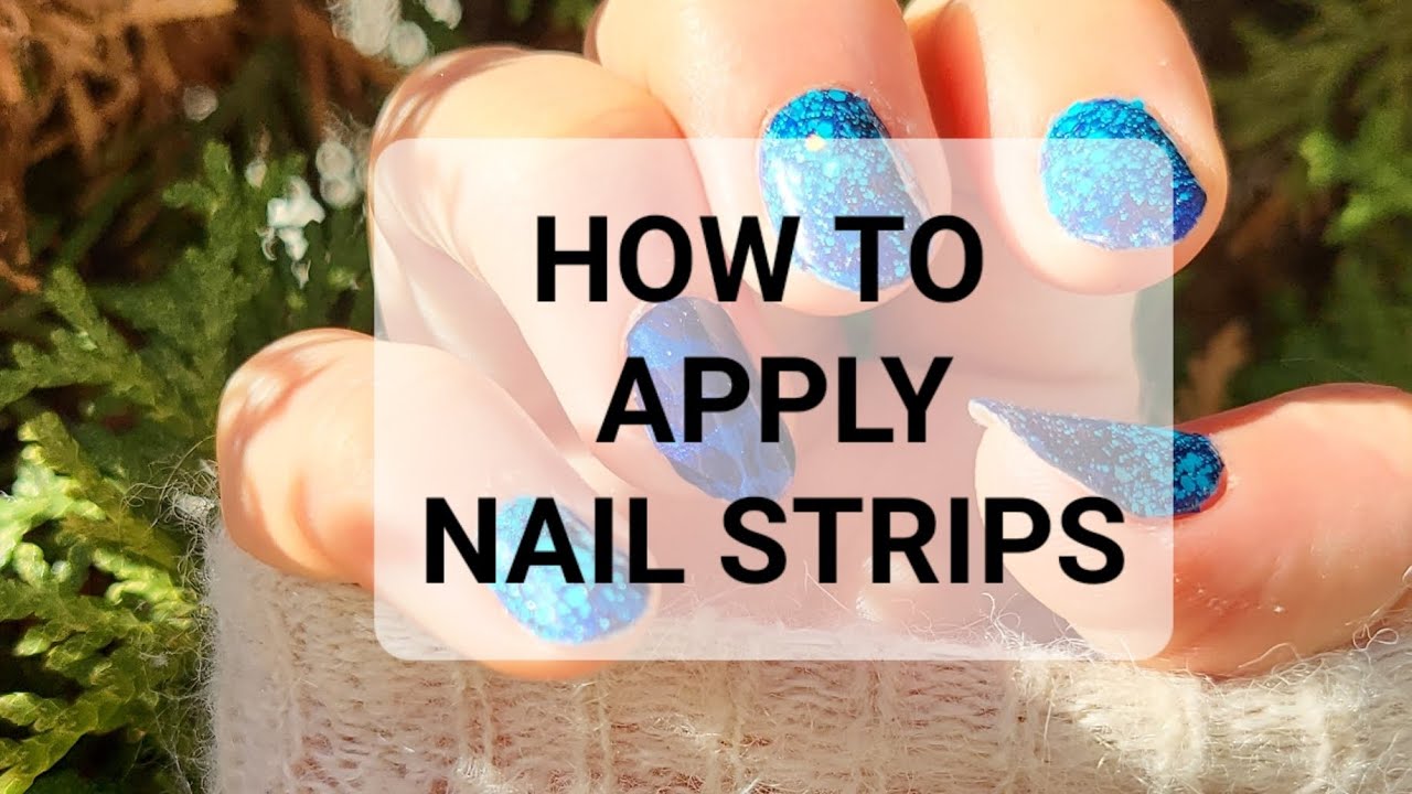 Applying Color Street Nail Polish Strips. Anchor Method. 1 strip 2 ...