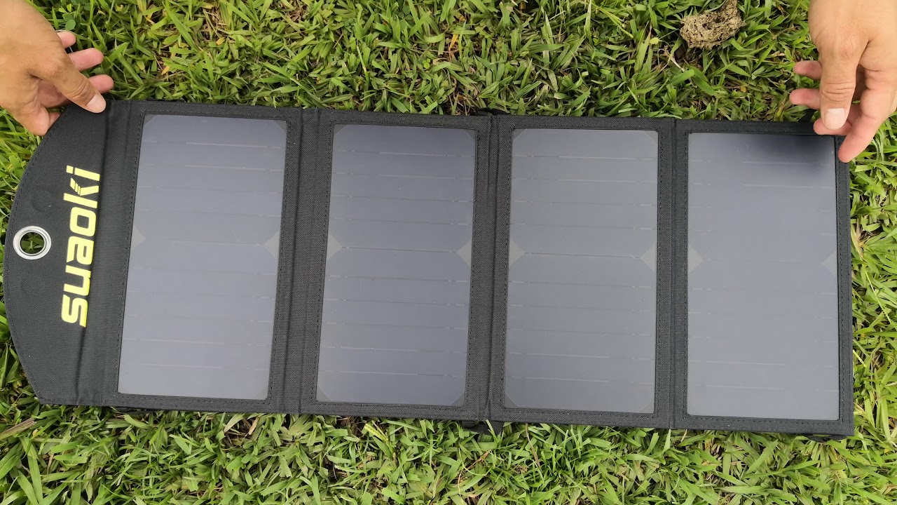 Suaoki 25w panel solar - YouTube