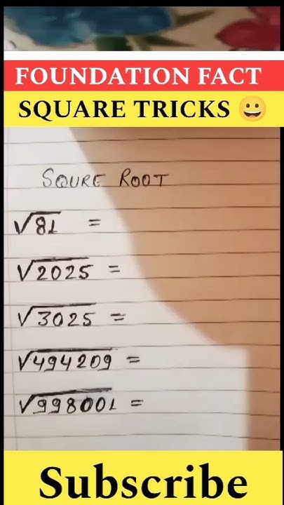 square tricks || square root trick || very easy trick square root find the value #maths # ...