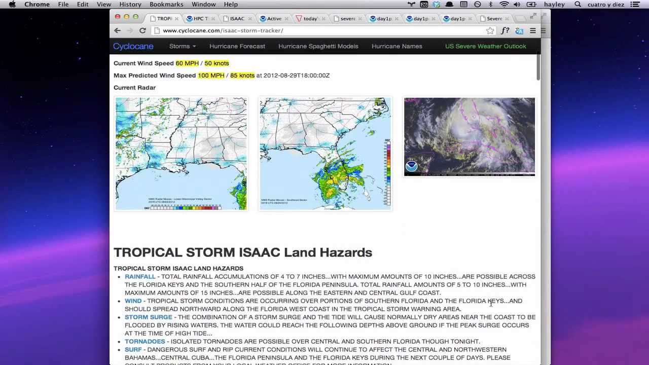 Aug 26 - Isaac path getting dangerously close to a direct New Orleans ...