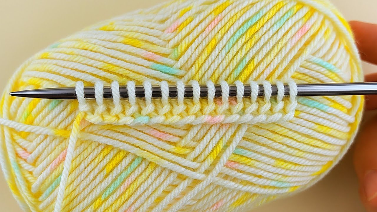 the easiest and fastest super beautiful! Knitting pattern stitch - YouTube