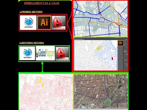 Dos formas de transformar un mapa de Google a croquis de Autocad con ...