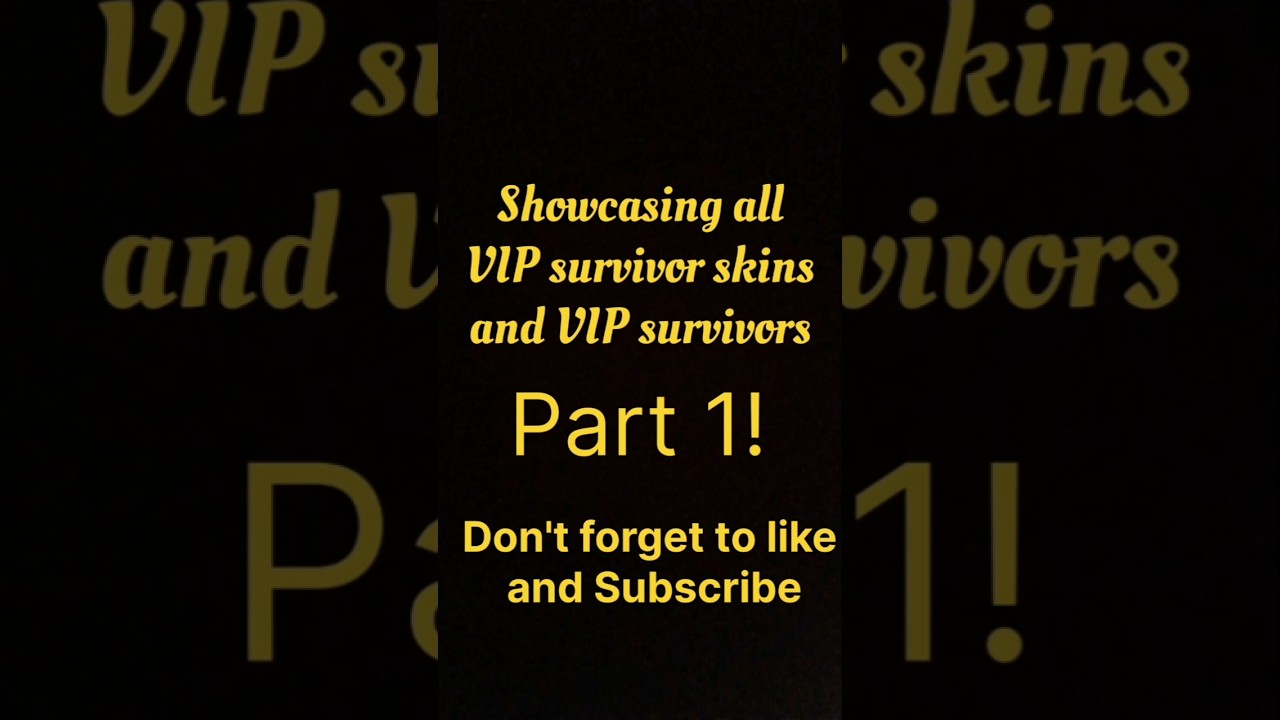 Showcasing all VIP Survivor skins and VIP Survivors | Part 1! #roblox # ...
