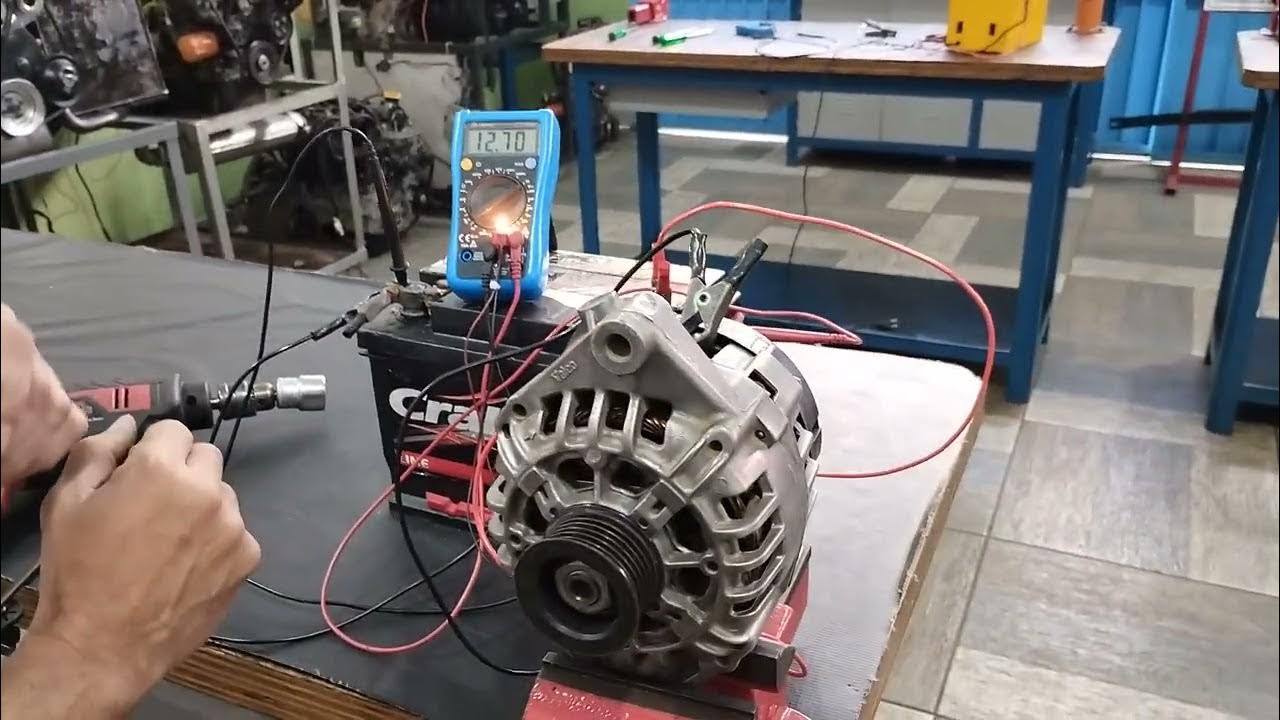 Como testar Alternador Valeo na bancada teste simples de bancada B+ D+ ...