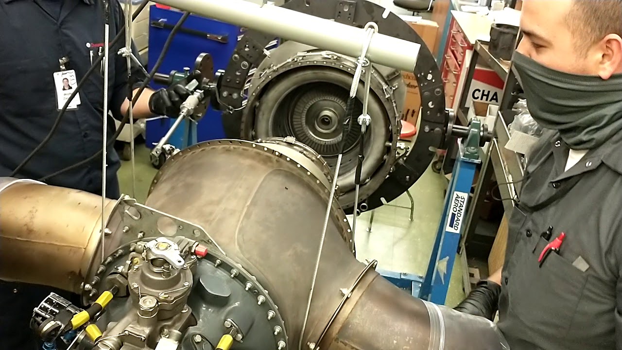 PT6 Power Section to Gas Generator install - YouTube