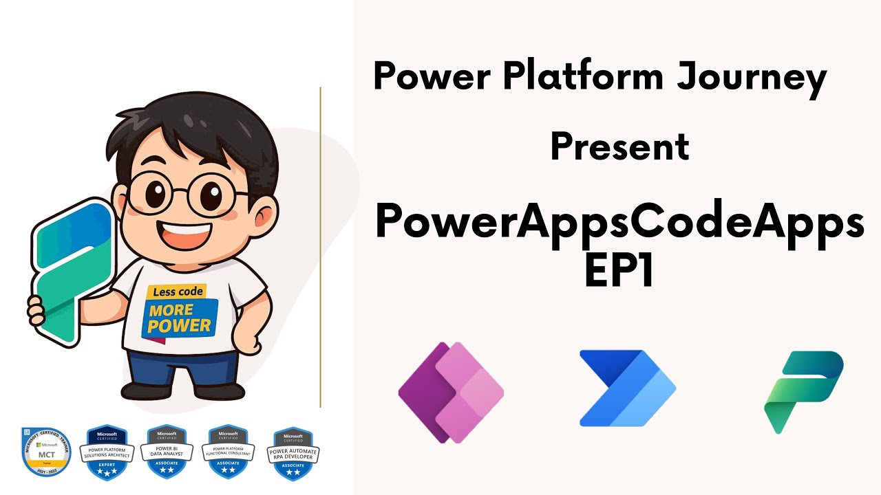 Power Apps Code Apps EP1 Setup and Connect with environment - YouTube