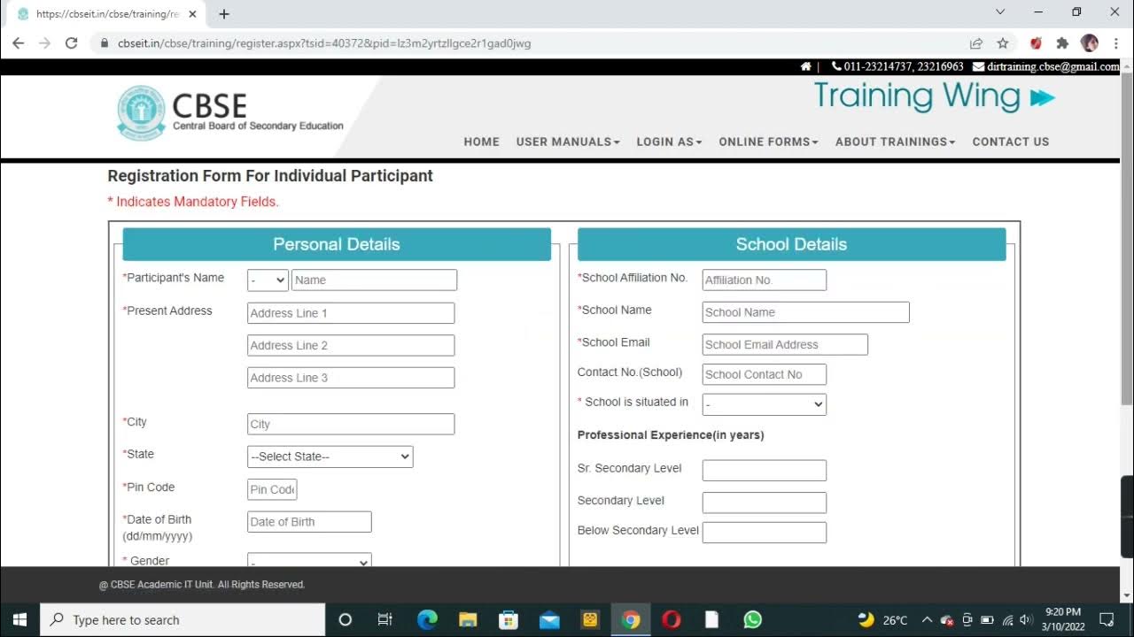 How to register in CBSE training portal - YouTube