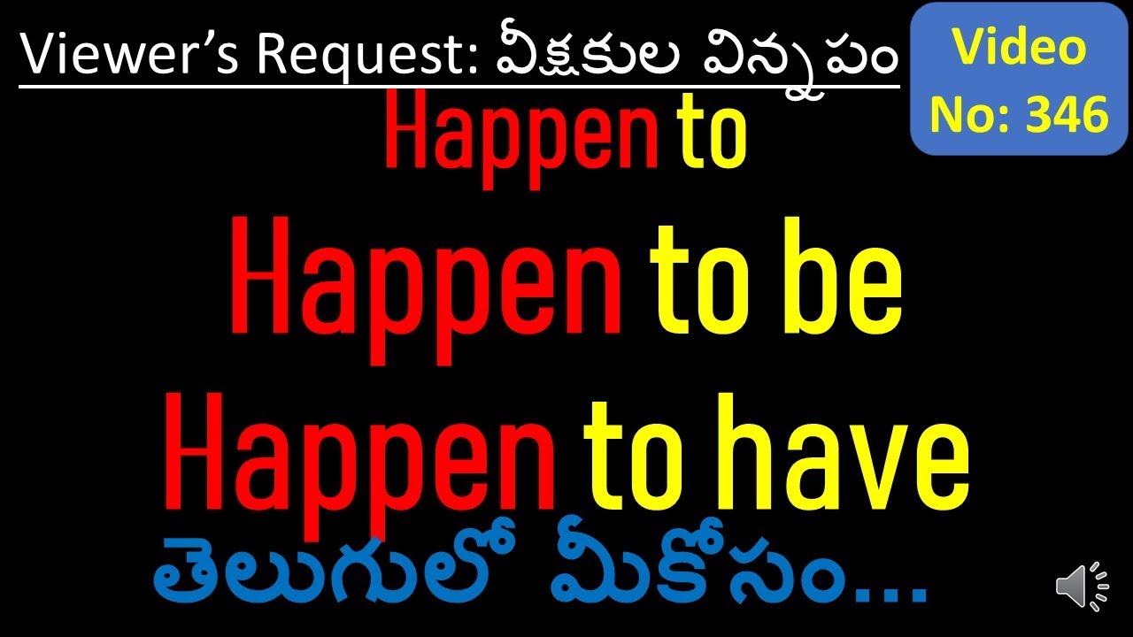 Happen to,Happen to be,Happen to have in English|Spoken English ...