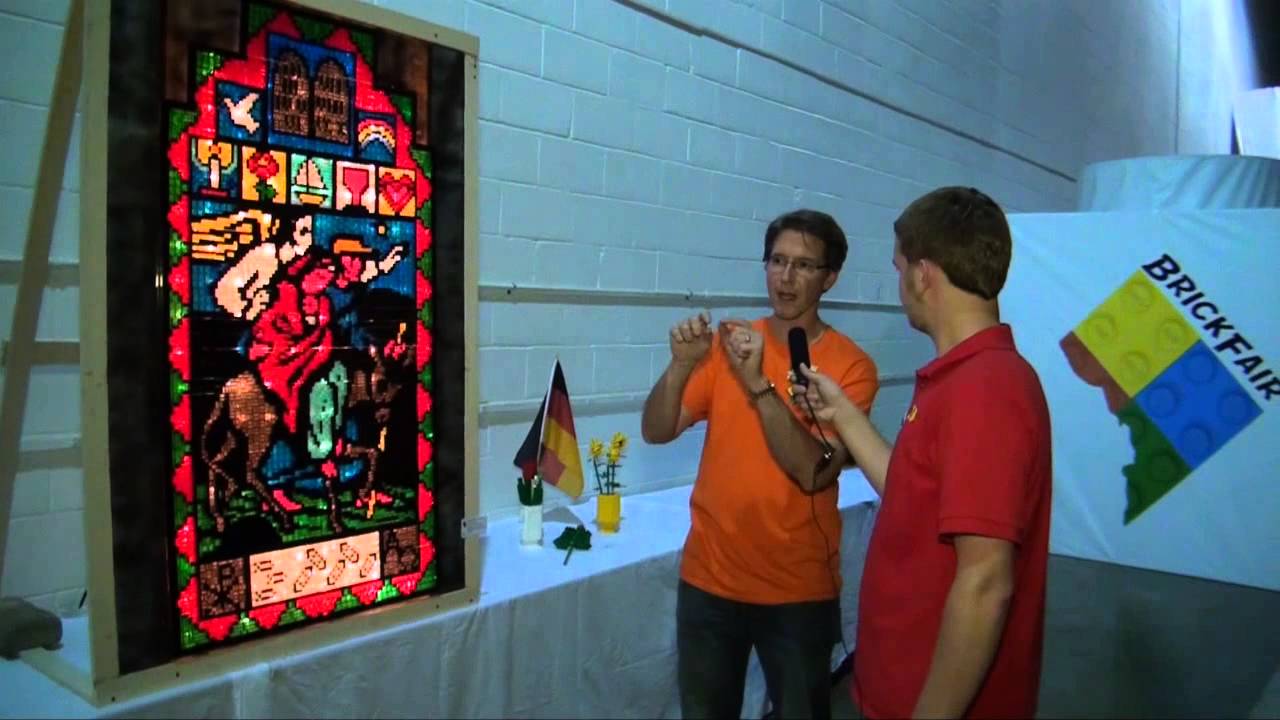 LEGO stained glass window - BrickFair Virginia 2014 - YouTube