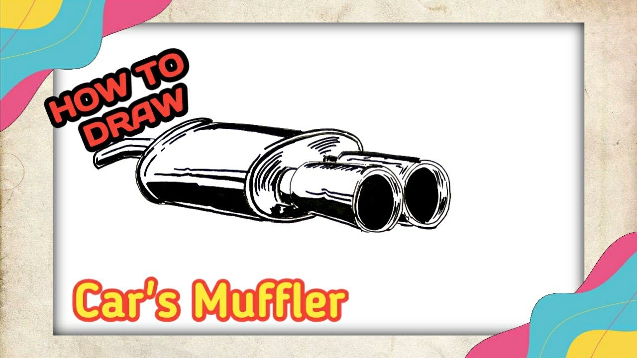 How to Draw Car's Muffler - YouTube