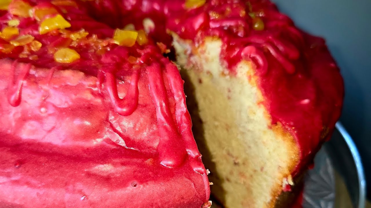 Raspberry Sprite Cream Cheese Pound Cake #recipe #cakerecipe with a ...