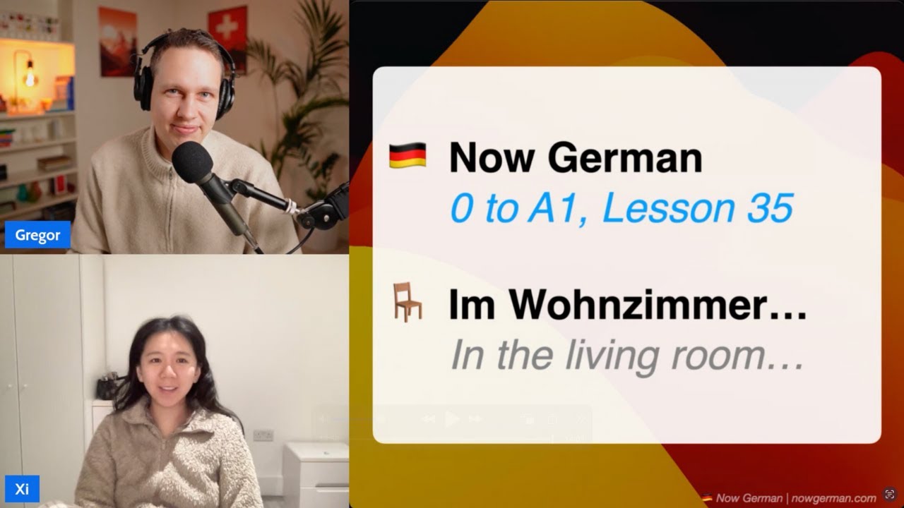 German 0 to A1 Lesson 35: 🪑 Im Wohnzimmer... (In the living room...) - YouTube