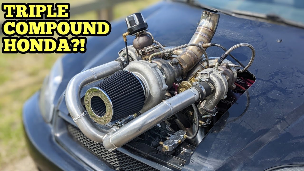 Triple Turbo Civic Makes Boost. Time To Turn It Up? - YouTube