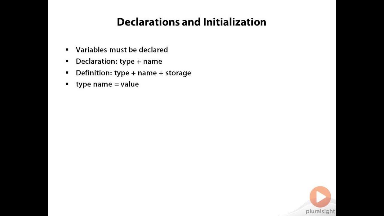 5 Declarations and Initialization - YouTube