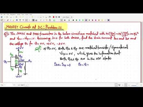 MOSFET Circuits At DC: Microelectronics Circuits Exercise: Numerical 11 - YouTube