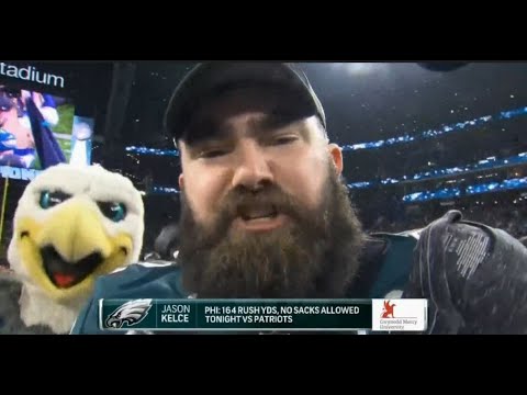 Jason Kelce Post Game Interview After Philadelphia Eagles Win Super ...