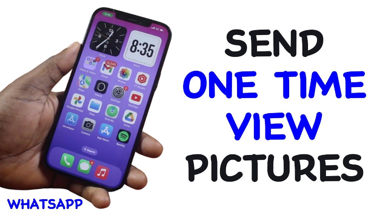 How to Send One Time View Pictures in WhatsApp in iPhone - YouTube