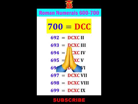 Roman Numerals 600 to 700 - YouTube
