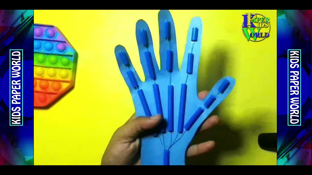 how to make a moving paper hand | DIY moving paper hand | Paper Craft ...