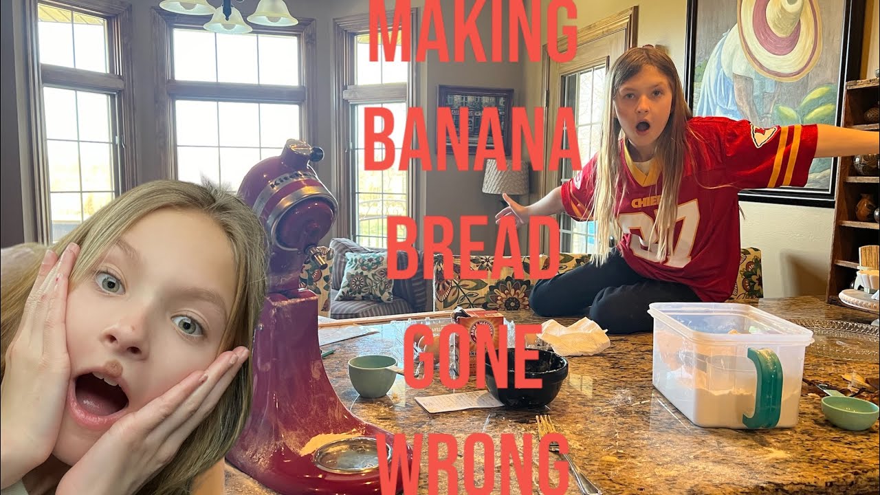 BAKING CHALLENGE! 😬🍌🍞 Making Banana Bread GONE WRONG!!!! #123neighbortv #shorts - YouTube
