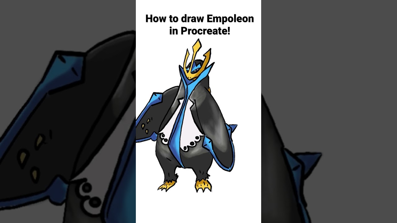 How to draw Empoleon in Procreate! (iPad Pro) - YouTube