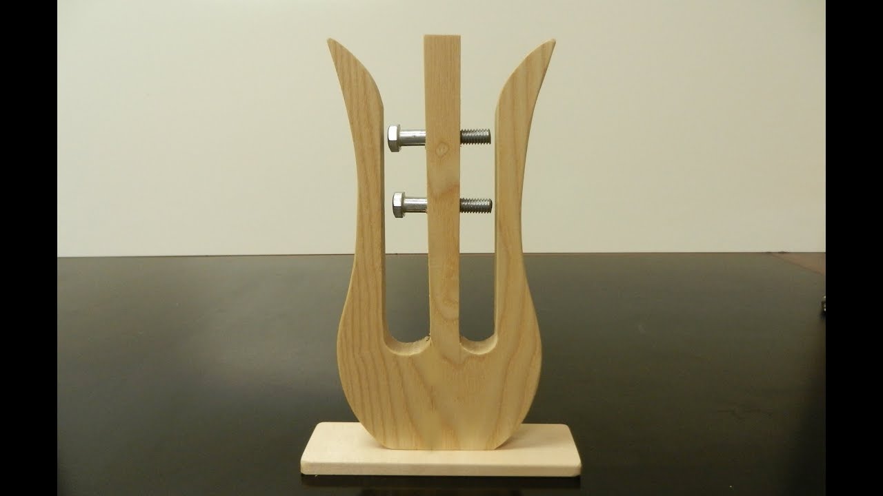 Bolt through wood trick, table top model - YouTube