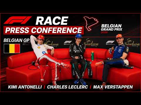 F1 Race Press Conference - Belgian GP | Kimi Antonelli, Charles Leclerc, Max Verstappen