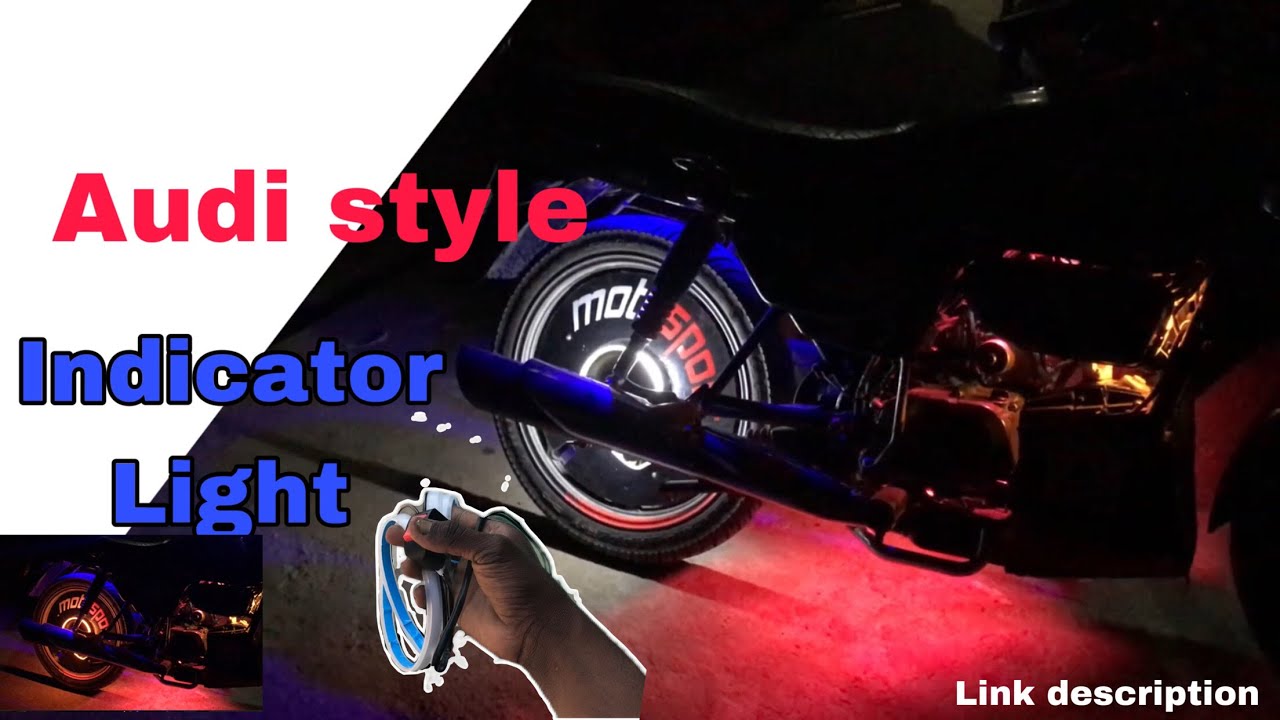 Audi style DRL Running indicator light for Bike| Splendor plus bs6 ...