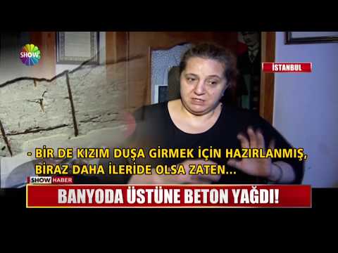 Banyoda üstüne beton yağdı!