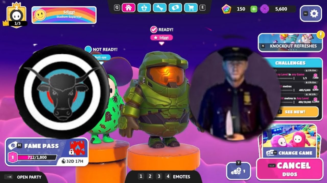 Playing Fall Guys with My Friend! @Bull-sye - YouTube