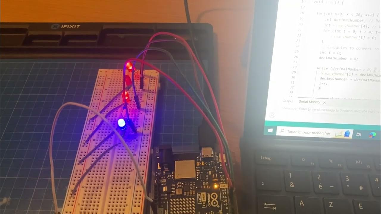 Binary counter - link to Paul McWhorter lesson 5 - https://www.youtube.com/watch?v=cSOpMpynXAI ...