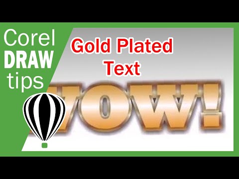 Gold Plated Text effect in CorelDraw X3 - YouTube
