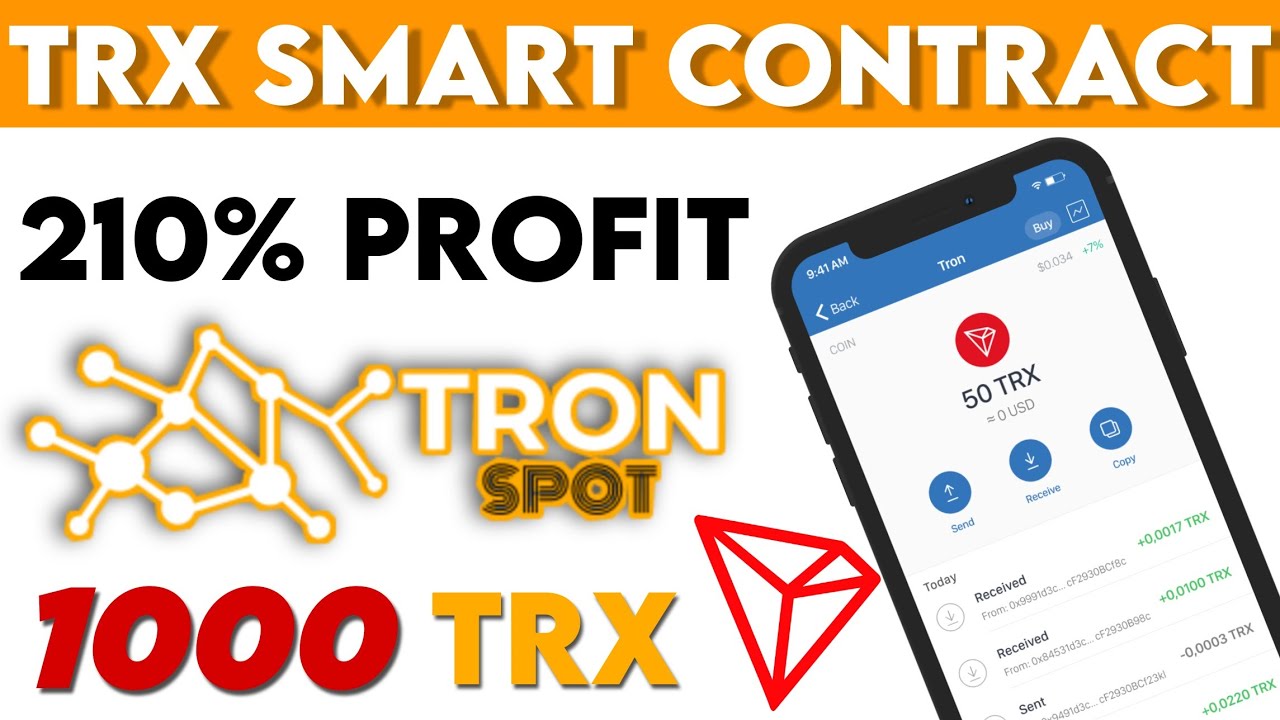 New Tron Decentrilized Smart Contract 2021 | New Tron Earning Project ...