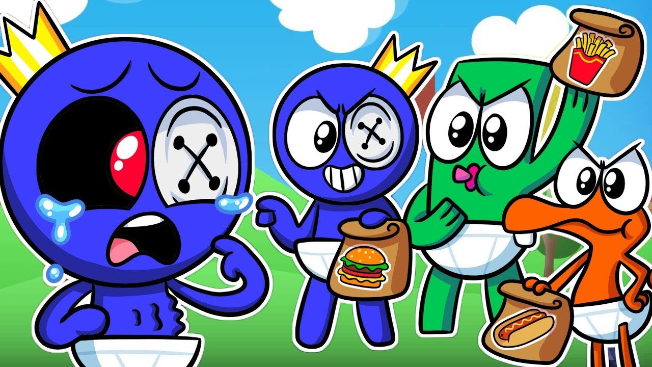 Baby BLUE Corrupted Vs. Rainbow Friends Animation - YouTube