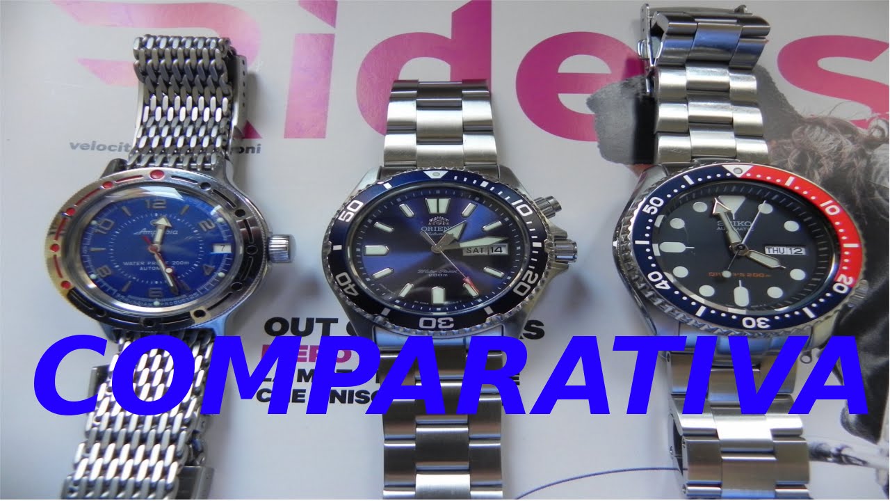 VLOG N 40 Comparativa Seiko SKX, Orient Mako e Vostok Amphibia - YouTube