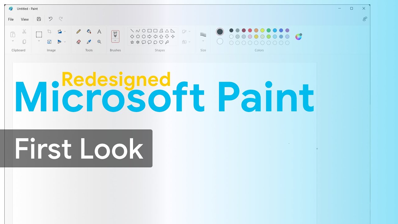 Redesigned Microsoft Paint | Windows 11 - YouTube