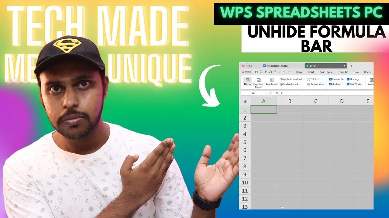 How to unhide formula bar in wps spreadsheets | unhide formula bar in ...