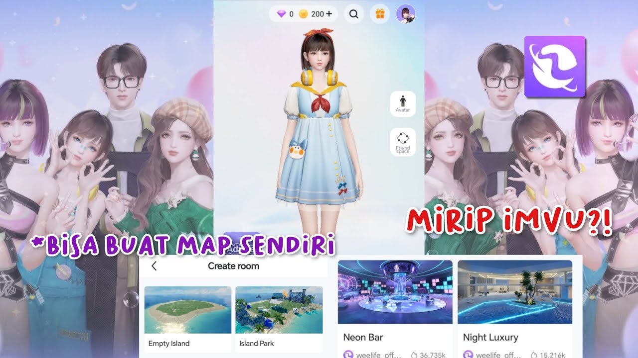 game virtual baru mirip imvu??! | WEELIFE GAME - YouTube