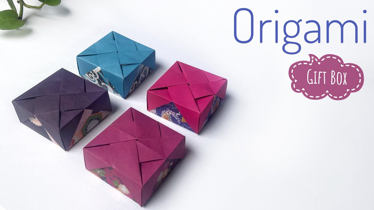 Beautiful Origami Gift Box Folding | Single sheet Origami | Art beats ...
