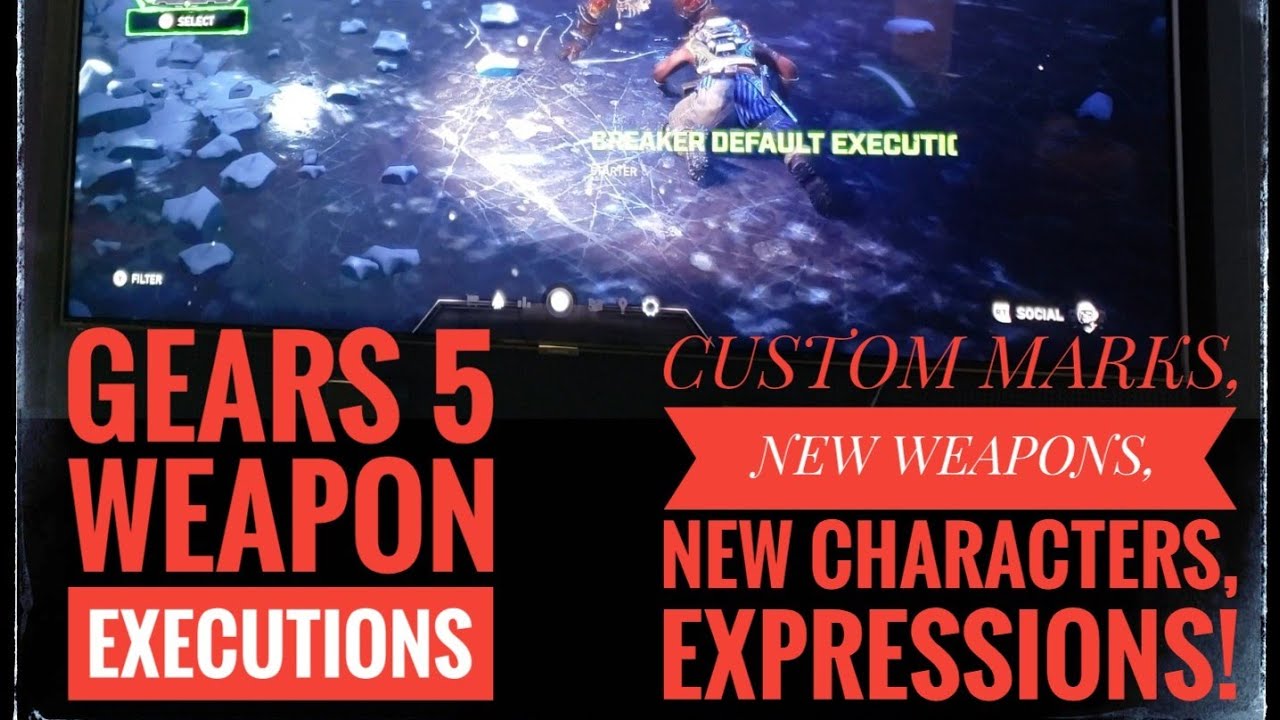 GEARS 5 WORLD PREMIERE, ALL AVAILABLE WEAPON EXECUTIONS,CUSTOM MARKS ...