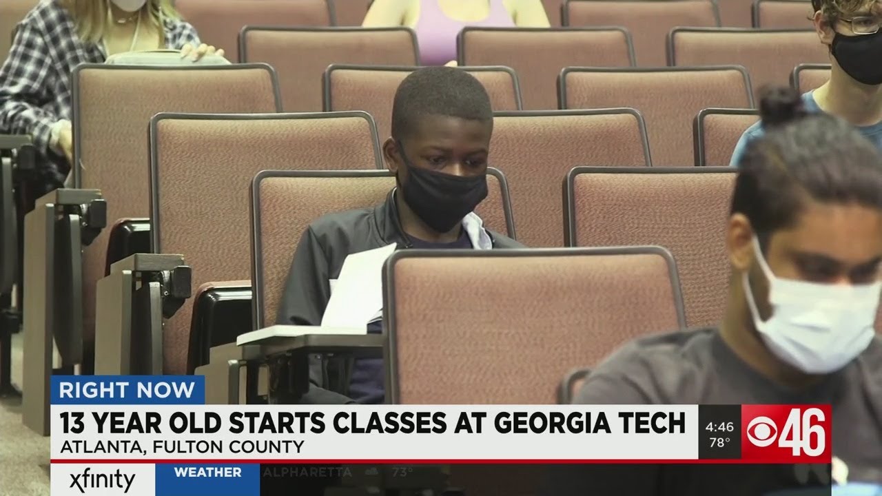 13 year old starts classes at Georgia Tech - YouTube