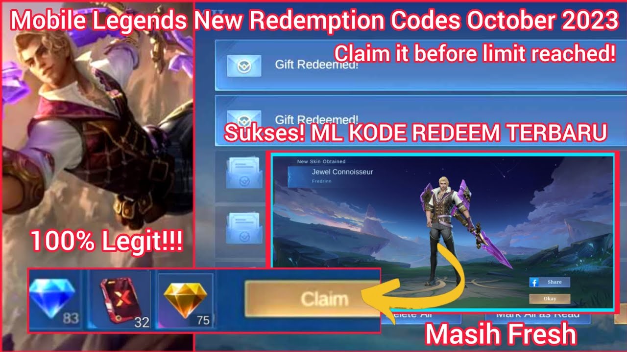 Mobile Legends New Redemption Codes October 29, 2023 + ML Diamonds ...